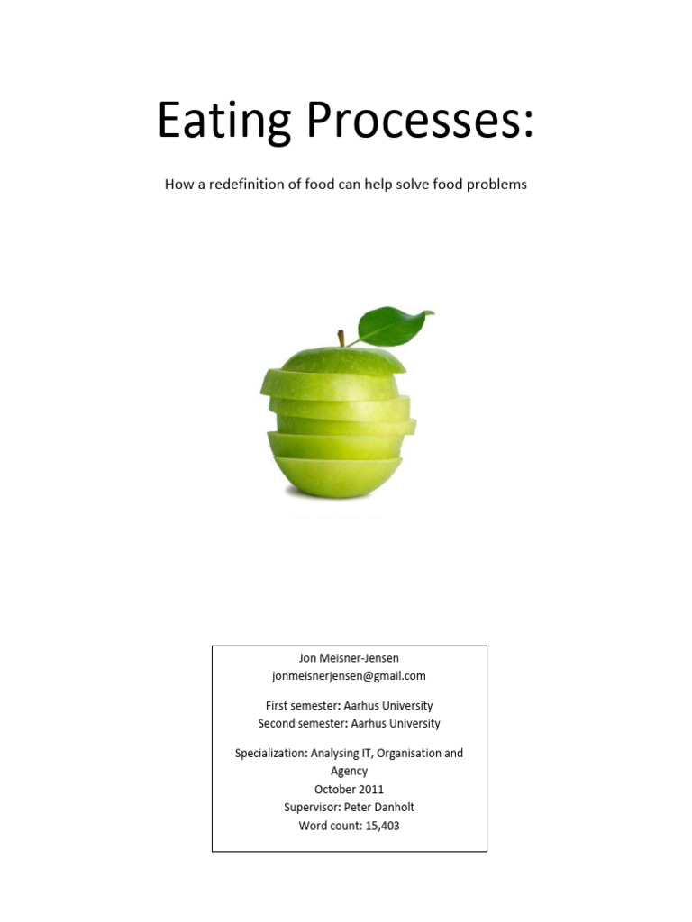 MEISNER-JENSEN, 2011. Eating Processes How A Redefinition of Food Can ...