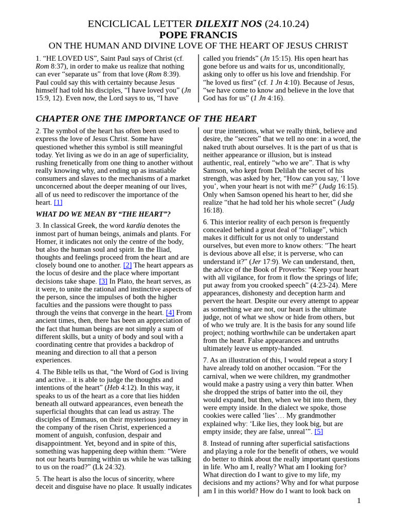 Enc Dilexit Nos | PDF | Jesus | Love