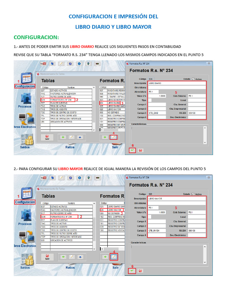 Guía de Configuración e Impresión Contable | PDF