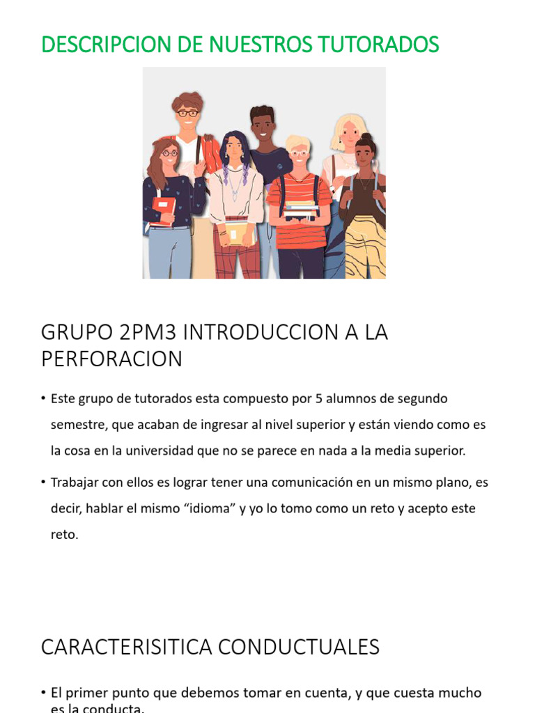 Descripcion de Nuestros Tutorados | PDF