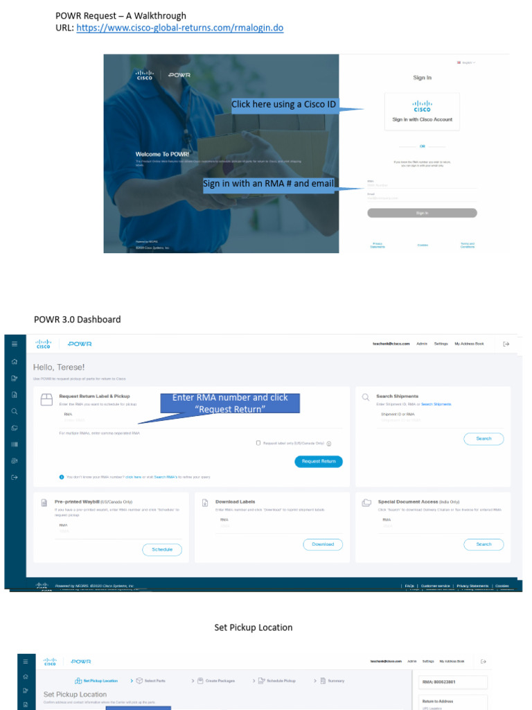 Cisco POWR RMA Return Process Guide | PDF