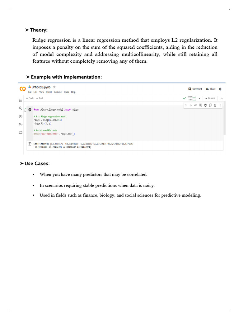 Ridge Regression Pdf