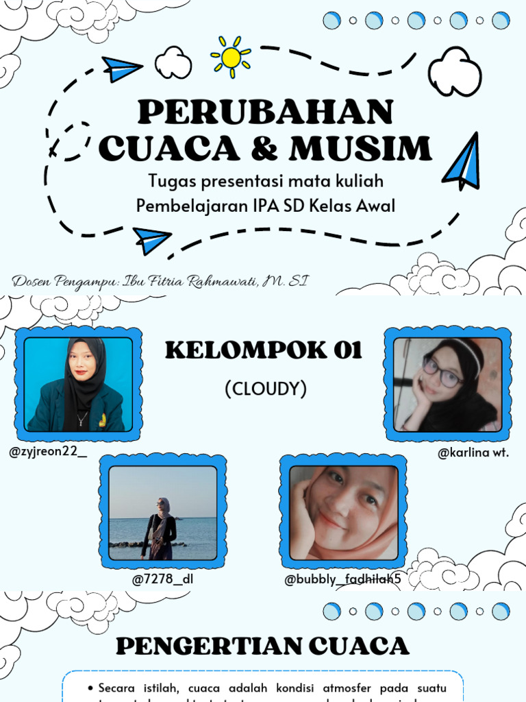 Perubahan Cuaca dan Musim untuk SD | PDF