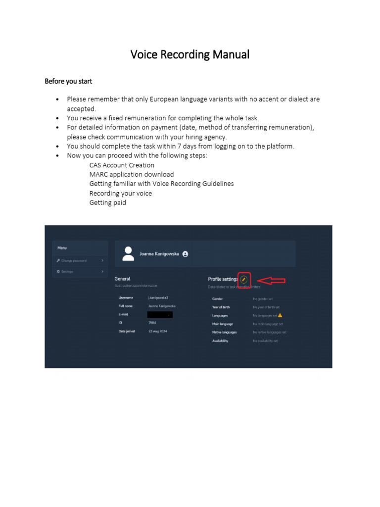 Voice Recording Instructions Guide | PDF | Mobile App | Google Play