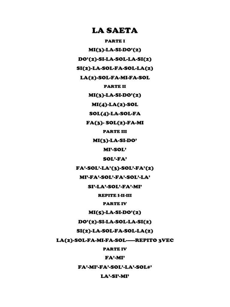 La Saeta Notas-1 | PDF