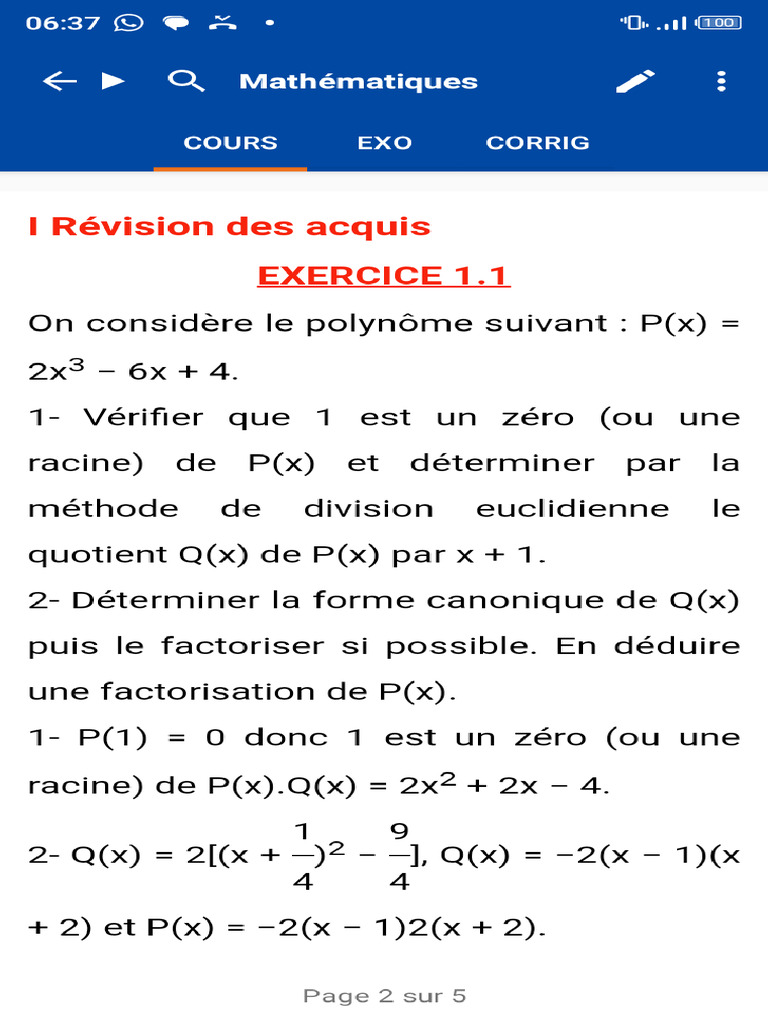 Maths Exercices | PDF