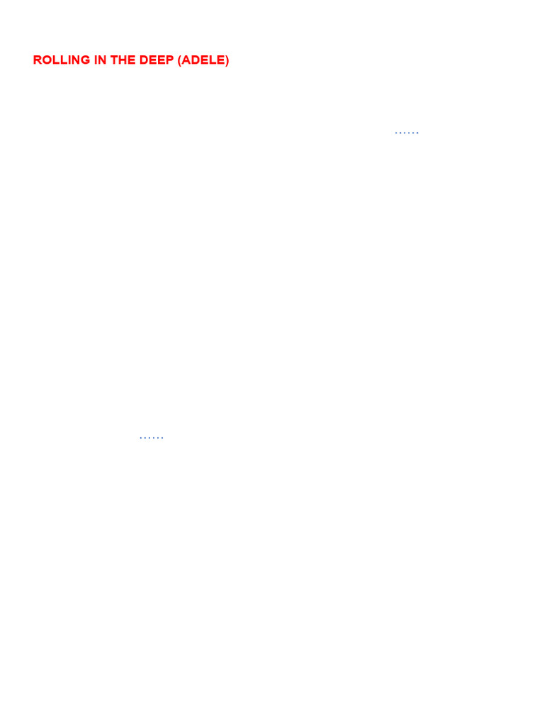 ROLLING IN THE DEEP - Docx 1ro Sec | PDF | Poetry