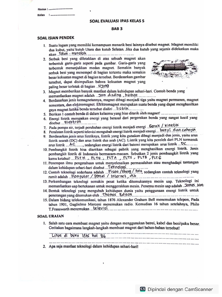 Latihan IPAS kelas 5 | PDF