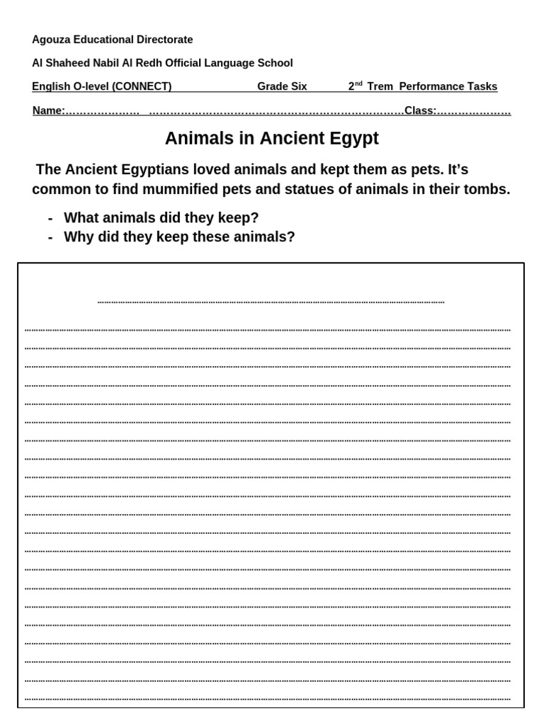 Performance Tasks Grade 6 SECOND TERM SHEET at TEST | PDF | Ancient ...