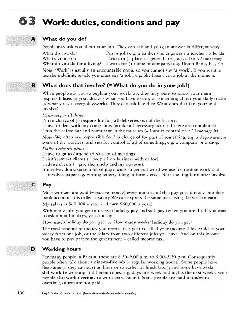 Work Conditions and Pay | PDF