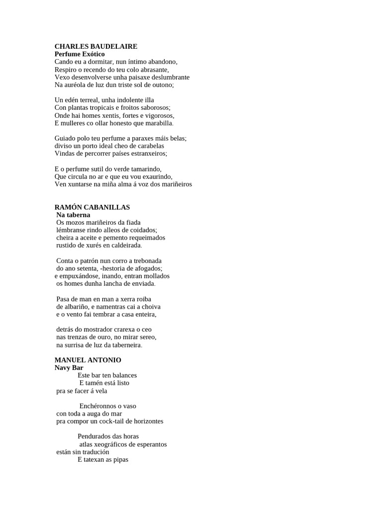 Exemplos de Poesía Moderna | PDF