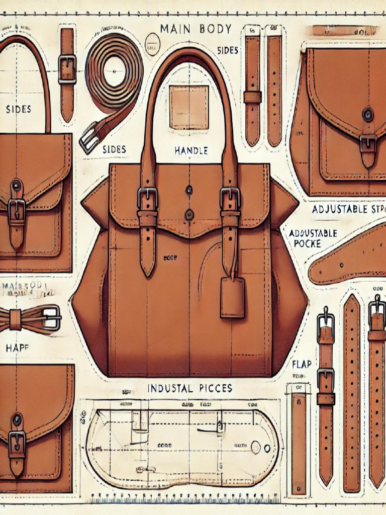 Handbag Pattern Template Printable | PDF