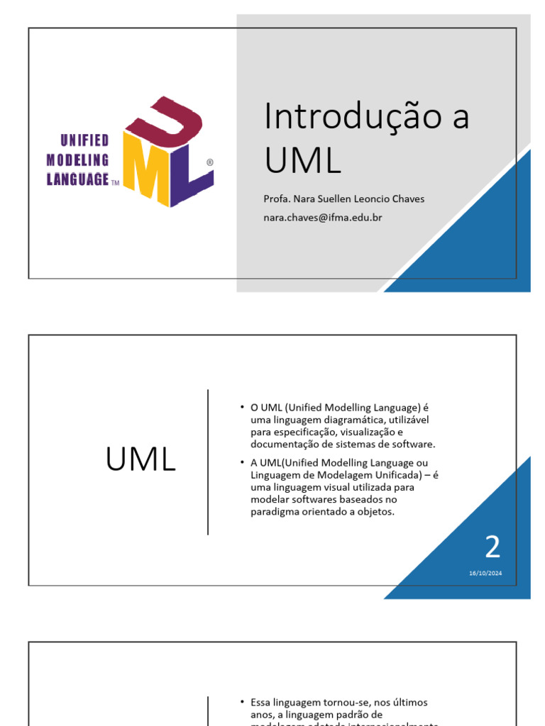 Modelagem de Software - Aula 01 - Introdu - o A Uml | PDF | Linguagem ...
