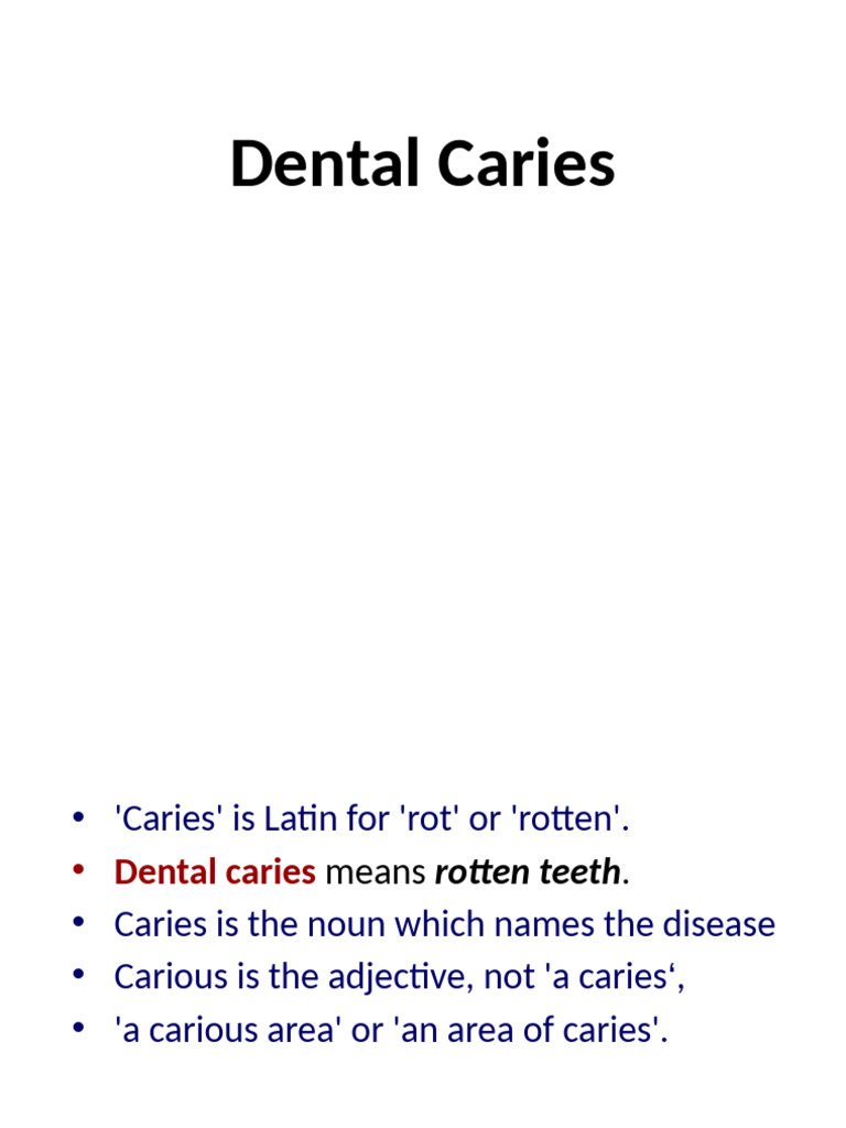 DENTAL CARIES 1 KYU | PDF | Human Tooth | Tooth Enamel