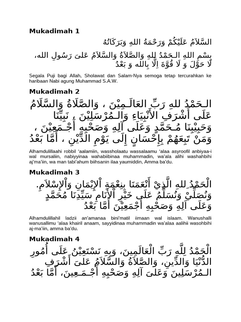 Kumpulan Mukadimah | PDF
