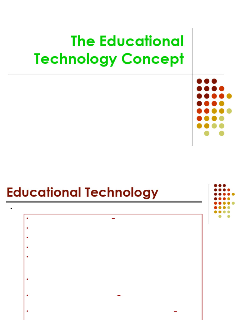 1 The Educational Technology Concept | PDF | Educational Technology ...