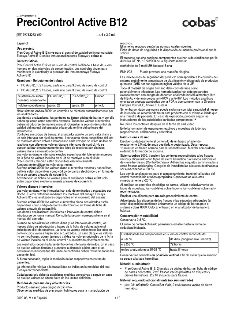 PreciControl Active B12.ms - 07713223190.v1.es | PDF