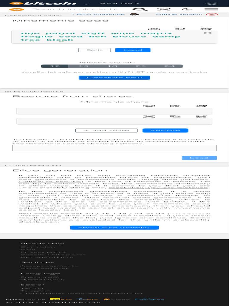 Bitcoin Mnemonic Code Tools | PDF | Bitcoin | Computing