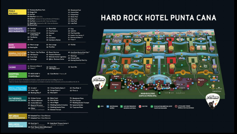 Map Of The Joint Hard Rock Hotel Hard Rock Hotel And Casino Tejon: A