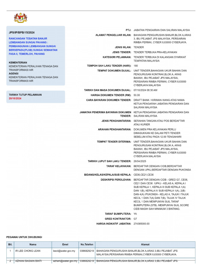 RTB Sg. Semantan, Pahang 2 | PDF