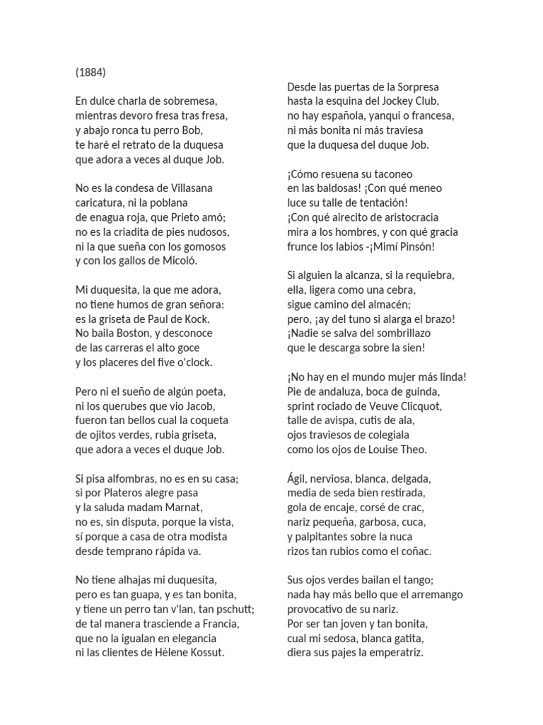 La Duquesa del Duque Job | PDF