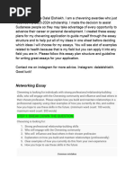 Networking Essay For Chevening Scholarship | PDF | Leadership | Essays
