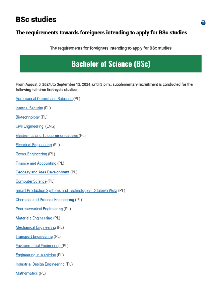 BSC Studies - Department For International Cooperation | PDF ...