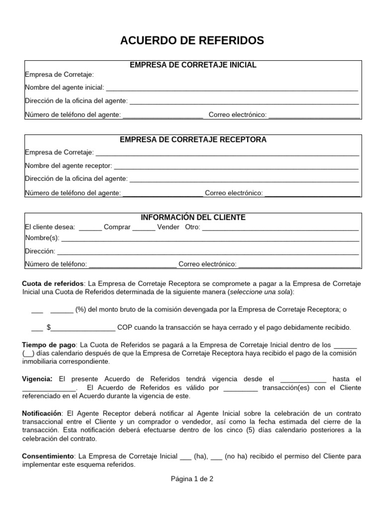 Acuerdo de Referidos | PDF | Impuestos | Business