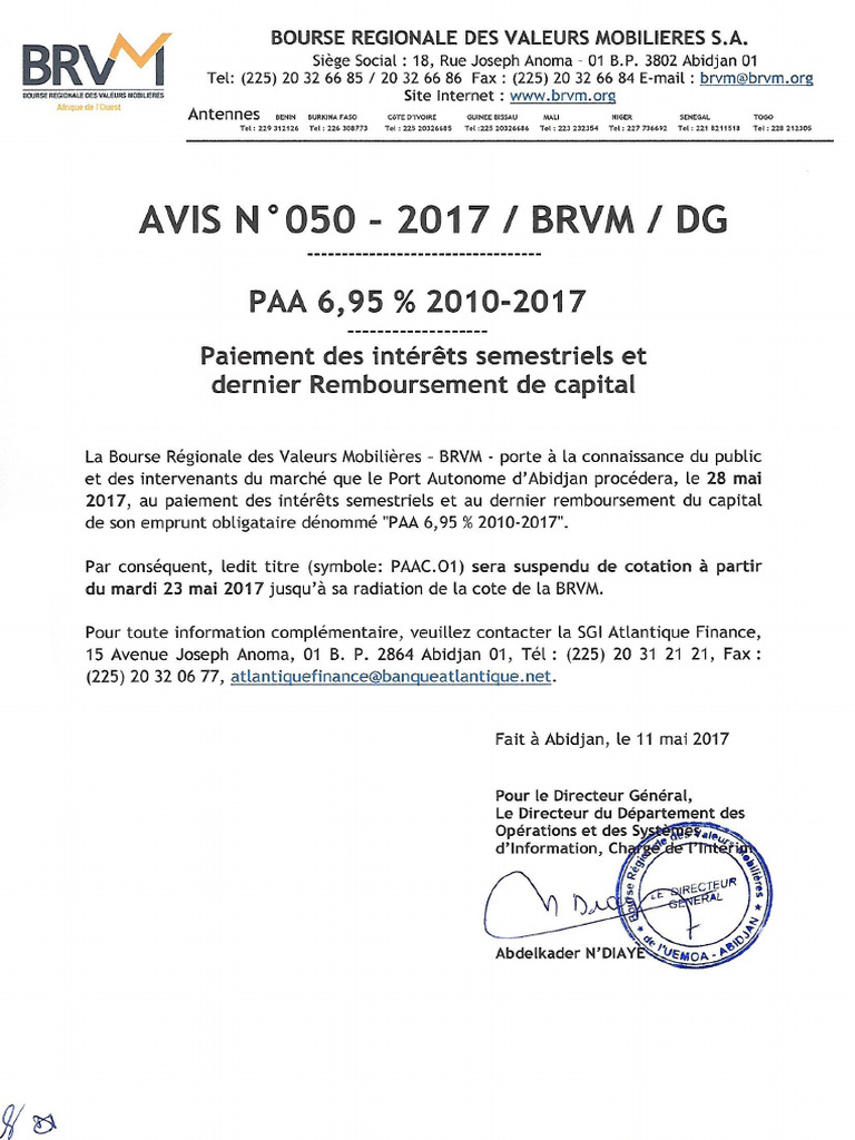 Avis N050 | PDF