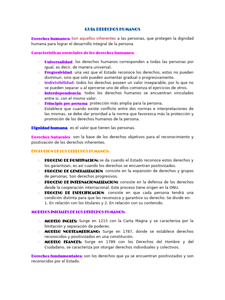 Guía Completa sobre Derechos Humanos | PDF | Derechos humanos | Derechos