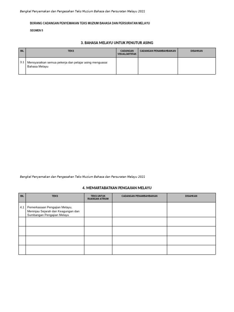 s5 - 3-4 Borang Cadangan Penyemakan Teks Muzium Bahasa Dan Persuratan ...