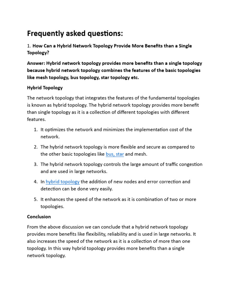 Frequently asked questions | PDF | Network Topology | Computer Network
