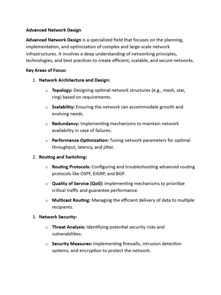 Advanced Network Design | PDF | Computer Network | Routing
