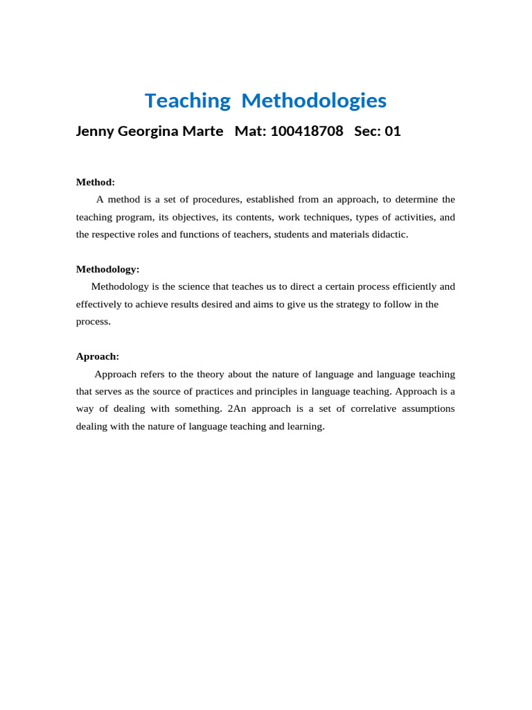 Methodology Jenny | PDF