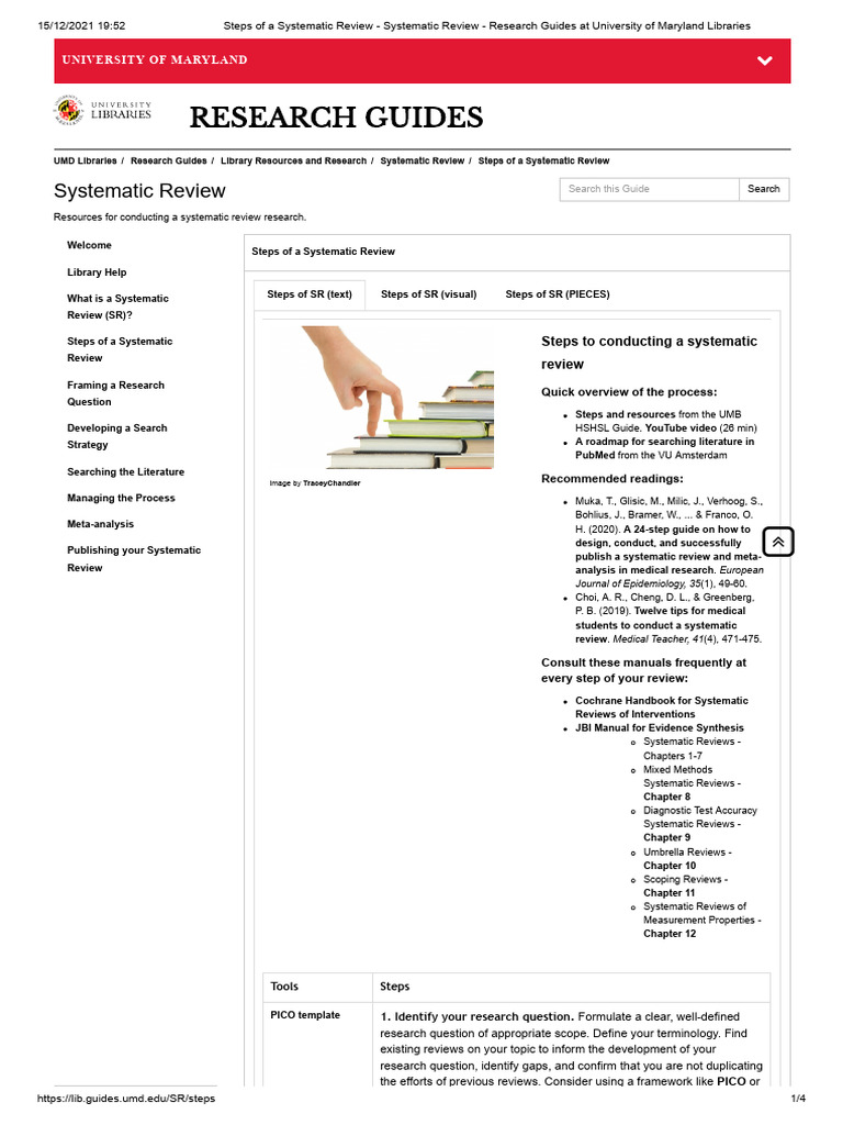 Steps of A Systematic Review - Systematic Review - Research Guides at ...