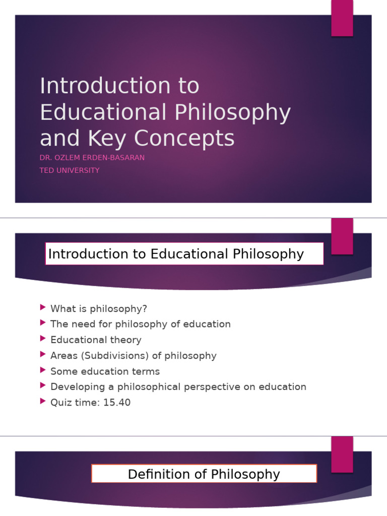 Week 2-Key Concepts | PDF | Philosophy Of Education | Metaphysics