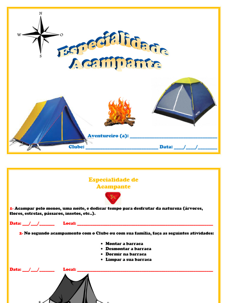 Especialidade de Acampante - Completo | PDF
