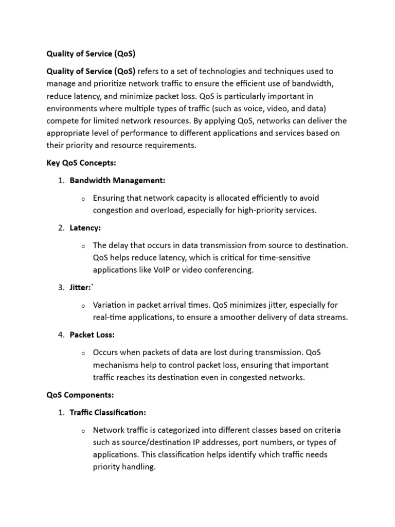Quality of Service | PDF | Quality Of Service | Computer Network