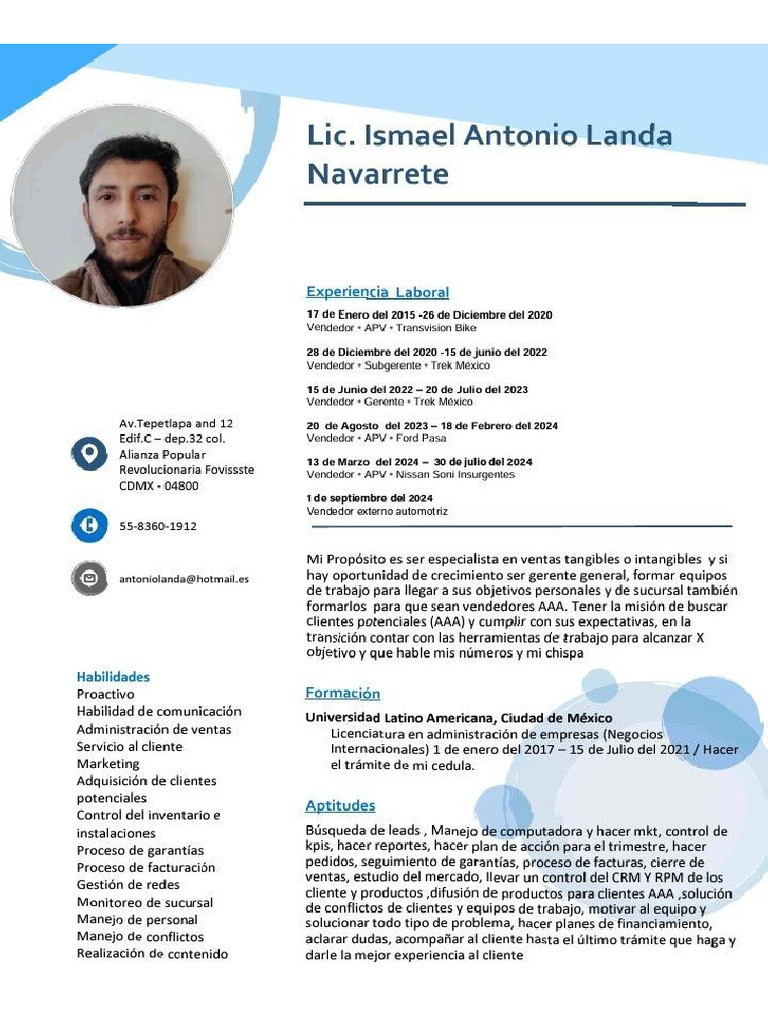 Cv actualizado | PDF