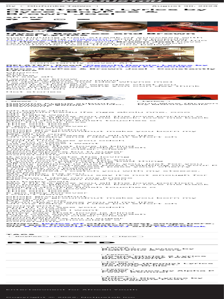 Constantly Lyrics by Hyce, BoyPee & Brown Joel | PDF