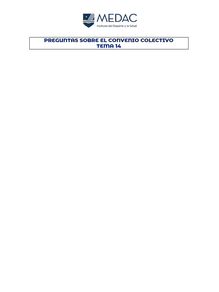 Actividades Tema 14 Sobre El Convenio Colectivo | PDF | Crecimiento personal y profesional ...
