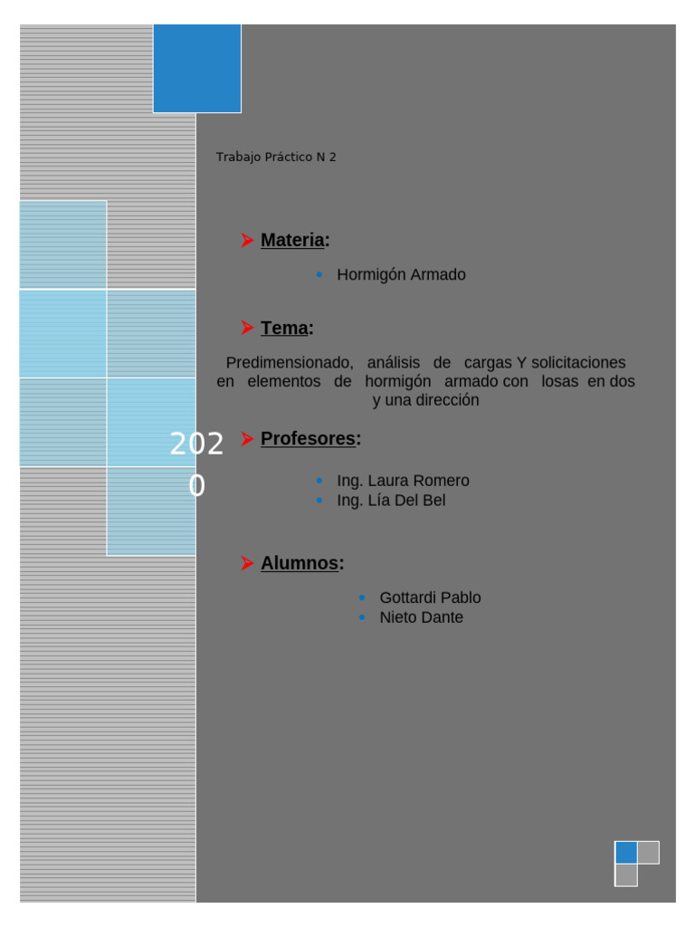 tp 2 corregido | PDF | edificio | Materiales