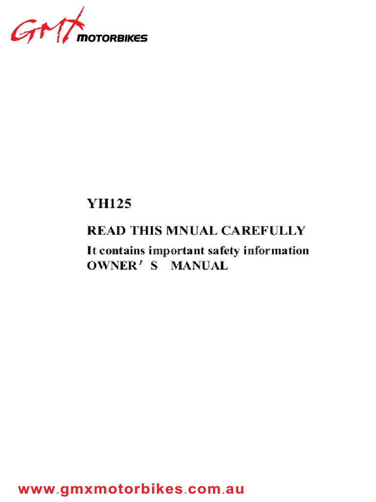 GMX-YH125-ATV-Manual | PDF