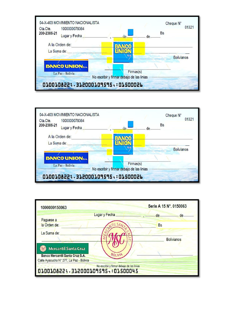 Facturas y Cheques | PDF