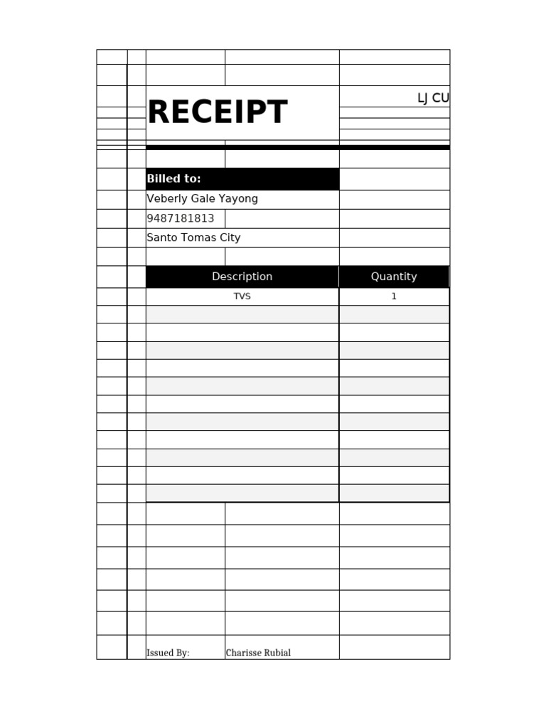 Receipt Template | PDF