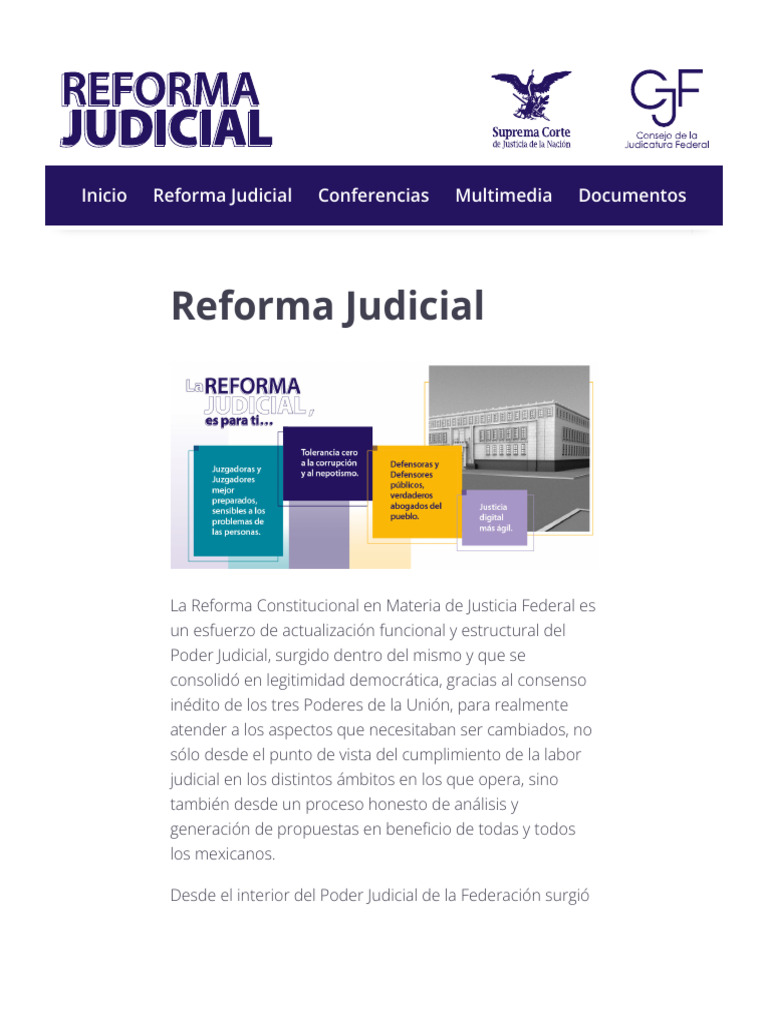 Reforma Judicial | PDF | Judicaturas | Justicia