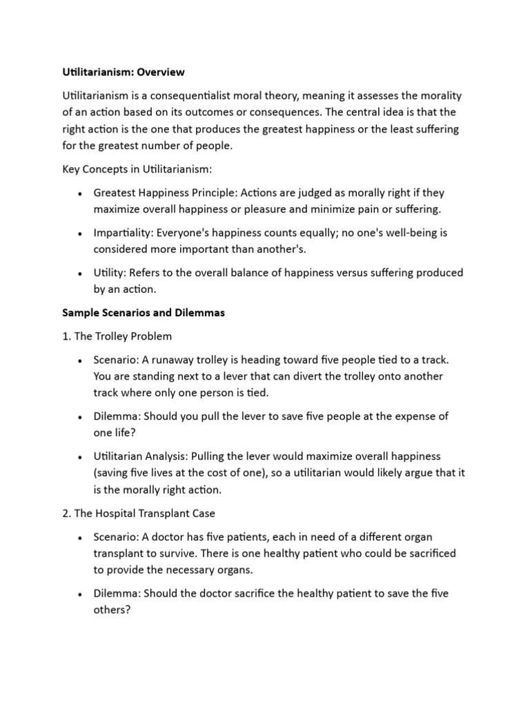 Utilitarianism | PDF | Utilitarianism | Applied Philosophy