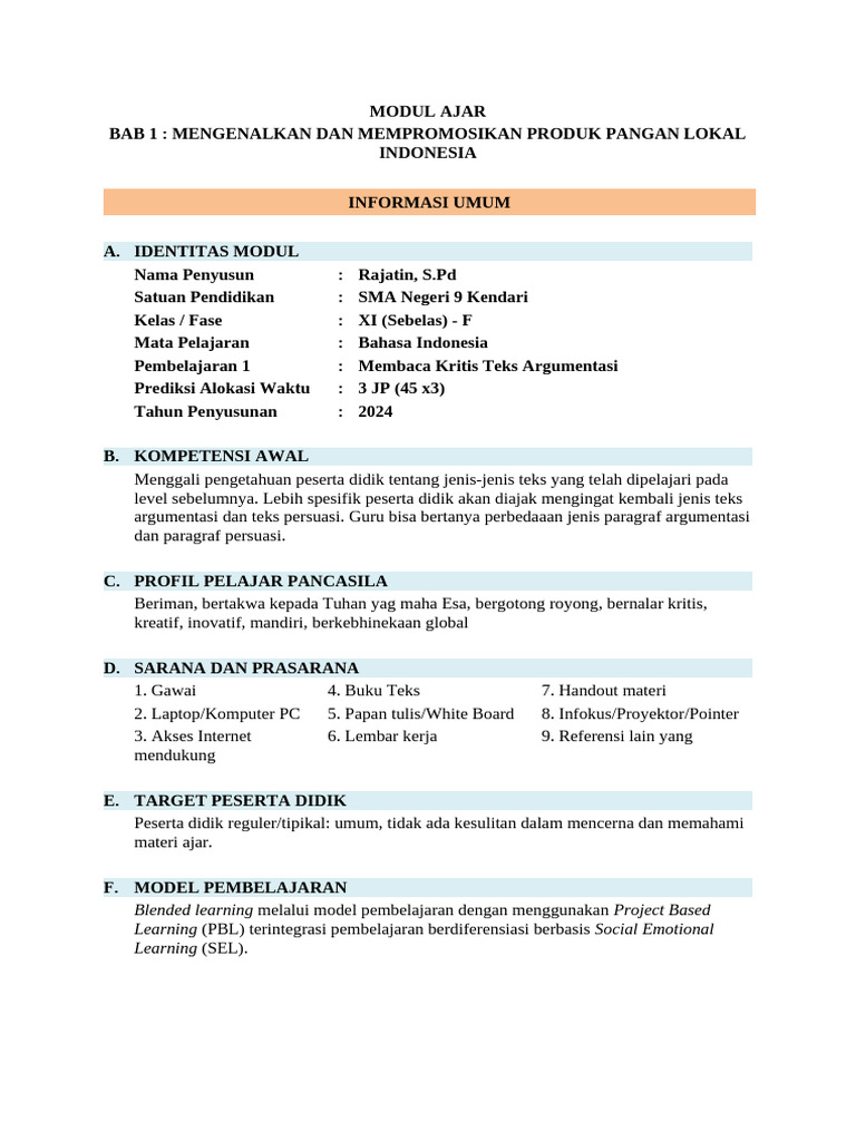 Modul Ajar | PDF | Karier & Perkembangan