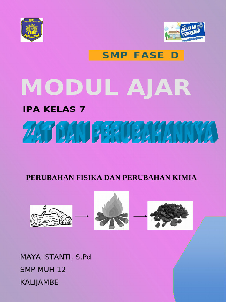 Modul Ajar Ilmu Pengetahuan Alam (IPA) - Modul Ajar Kelas 7 Perubahan Fisika Dan Perubahan Kimia ...