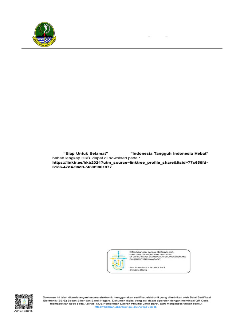 Hari Kesiapsiagaan Bencana Tahun 2024 | PDF